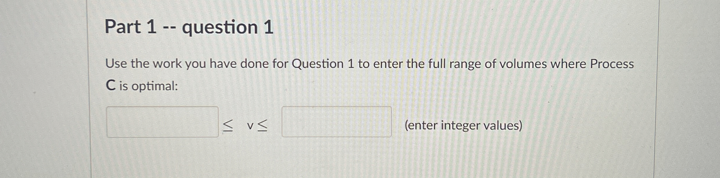 Solved Part 1 -- ﻿question 1Use the work you have done for | Chegg.com