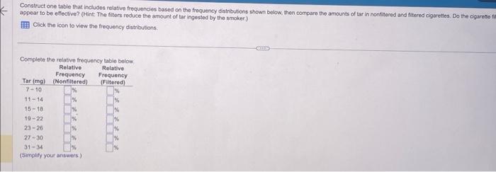Solved Construct one table that includes relative | Chegg.com
