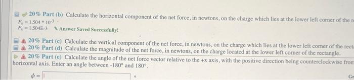 Solved 14\%) Problem 1: Four point charges of equal | Chegg.com