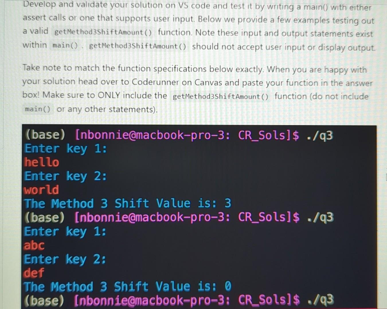 Solved Method 3 Is A Right Shift Encryption With A Shift