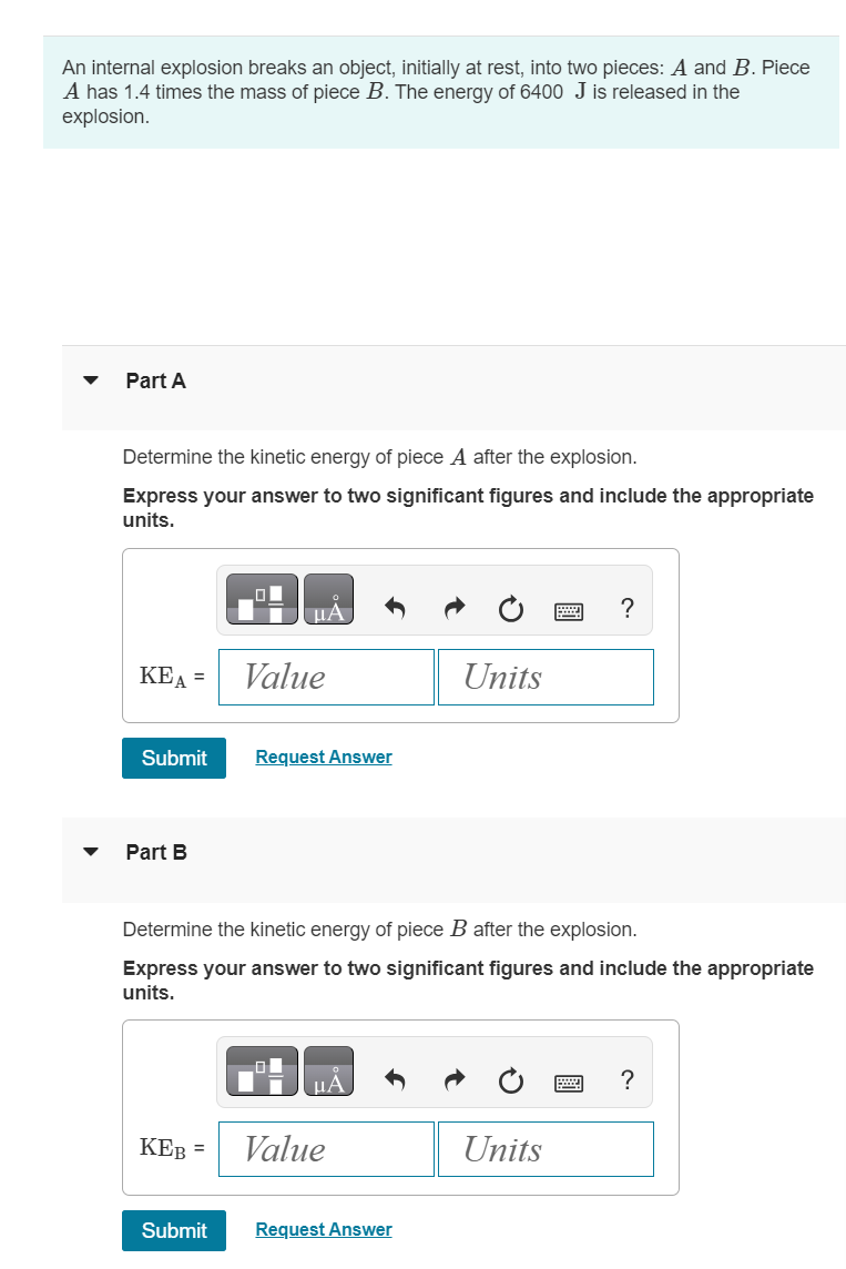 Solved An internal explosion breaks an object, initially at | Chegg.com