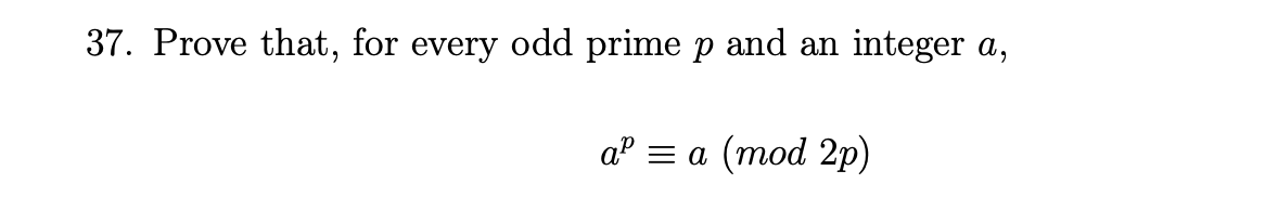 Solved Prove that, for every odd prime p ﻿and an ﻿integer | Chegg.com