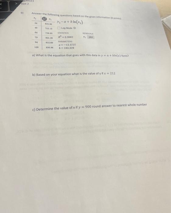Solved Answer The Following Questlens Based On The Grven