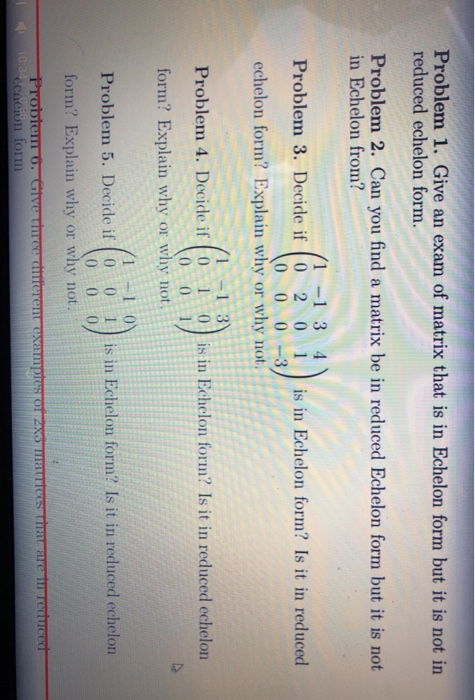 Solved last question says give 3 different examples of 2x3 | Chegg.com