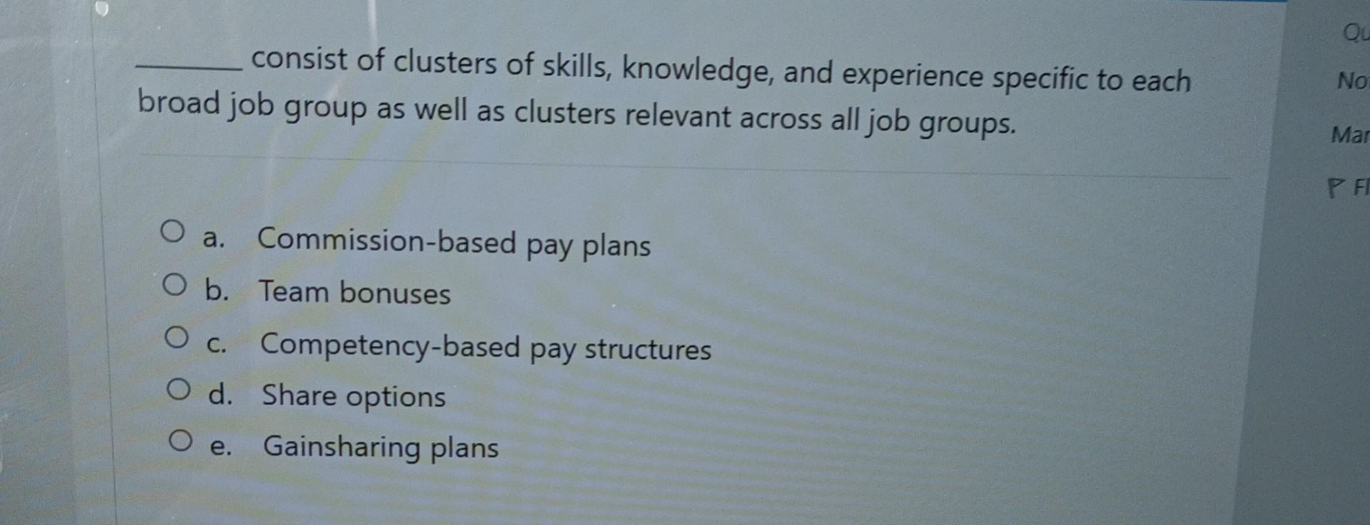 Solved OC consist of clusters of skills, knowledge, and | Chegg.com