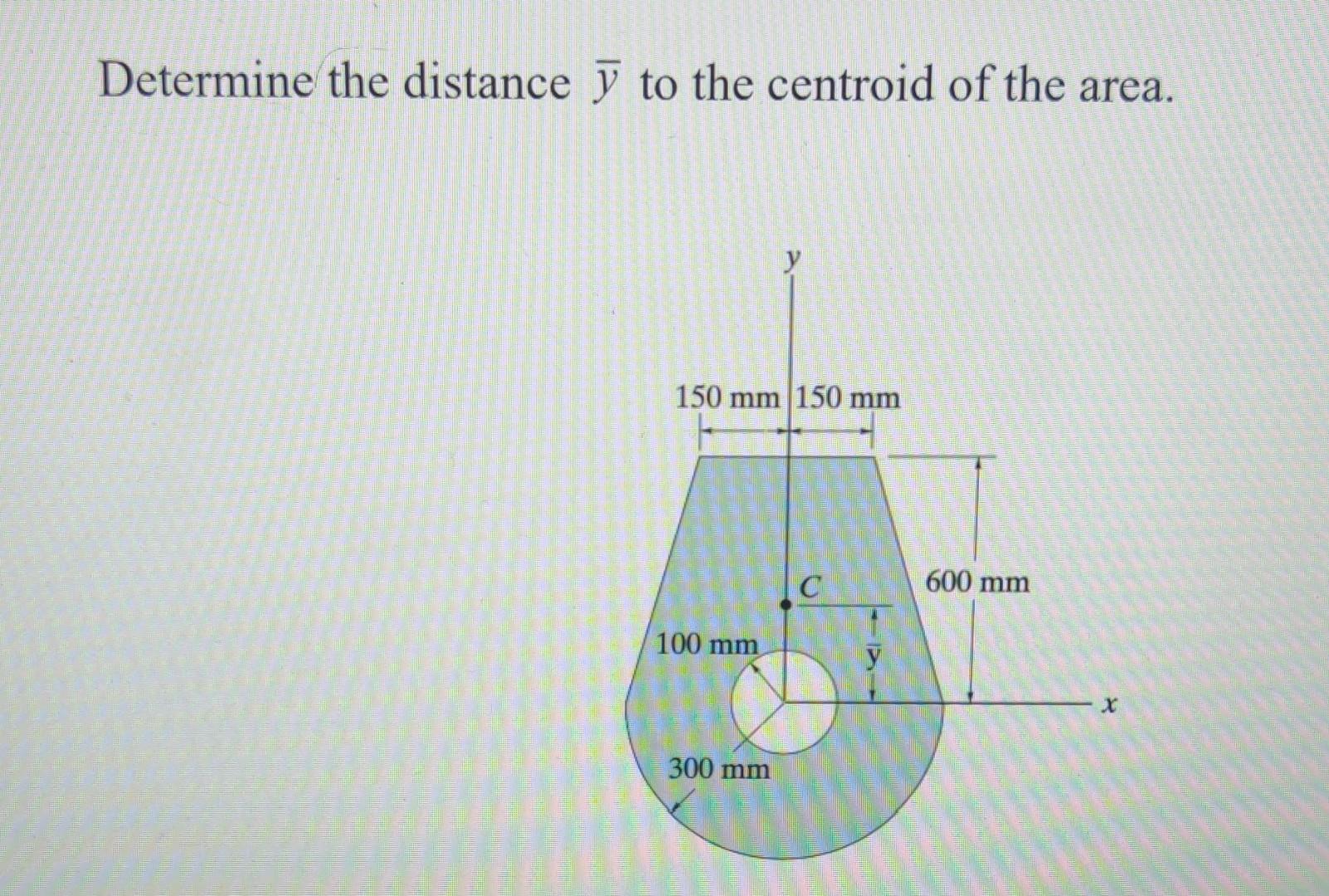 Solved Determine the distance to the centroid of the | Chegg.com