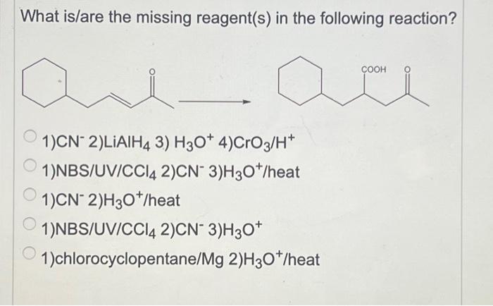 Solved Thank you so much!! What is/are the missing | Chegg.com