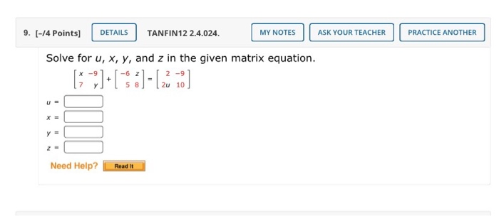 Solved 9. [-14 Points) DETAILS TANFIN 12 2.4.024. MY NOTES | Chegg.com Solved 9. [-14 Points) DETAILS TANFIN 12 2.4.024. MY NOTES | Chegg.com