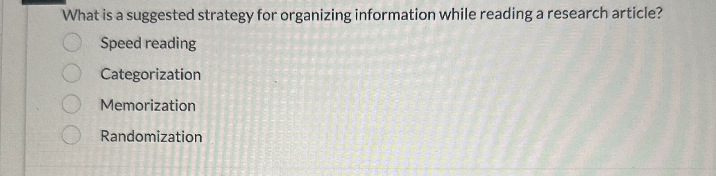 Solved What is a suggested strategy for organizing | Chegg.com