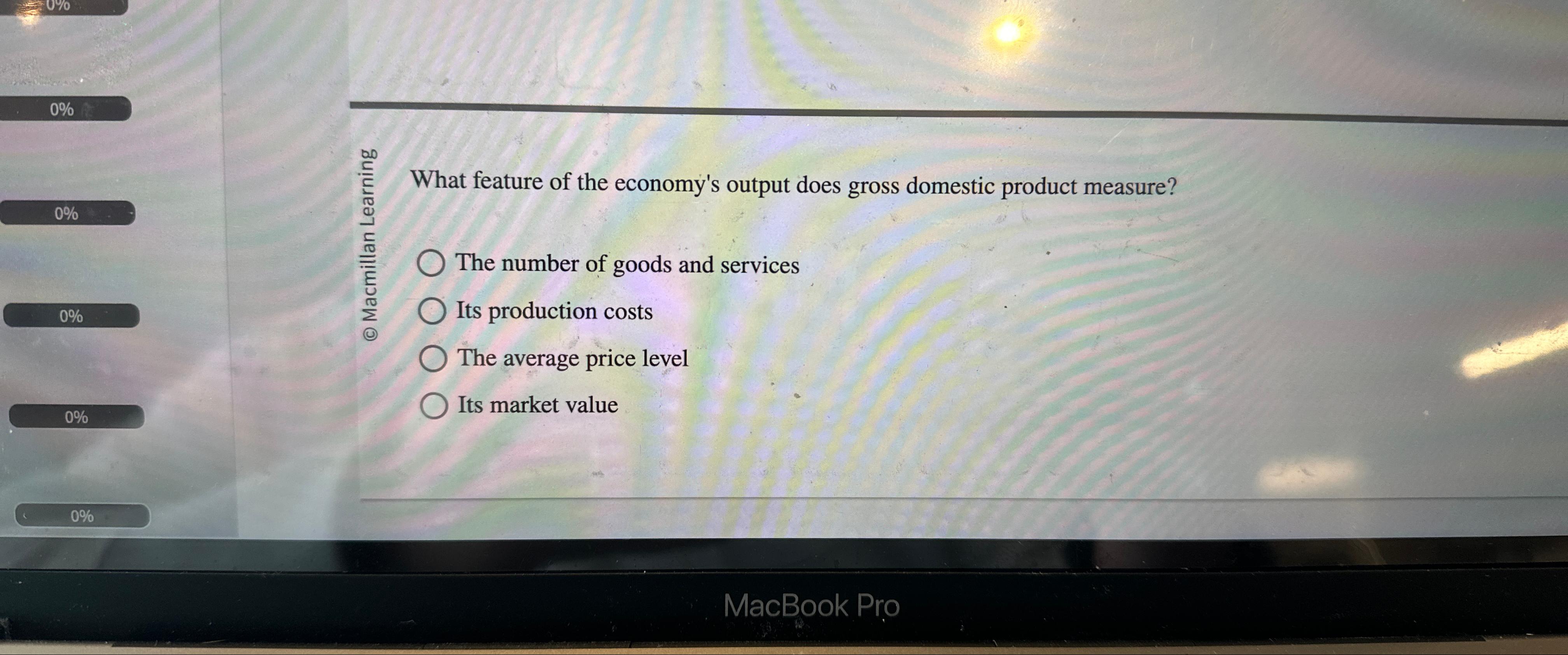 Solved What feature of the economy's output does gross | Chegg.com