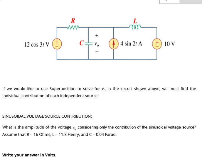 If we would like to use Superposition to solve for vo | Chegg.com