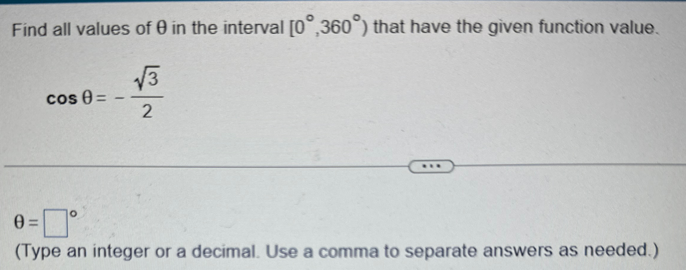 Solved Find all values of θ ﻿in the interval [0°,360°) ﻿that | Chegg.com