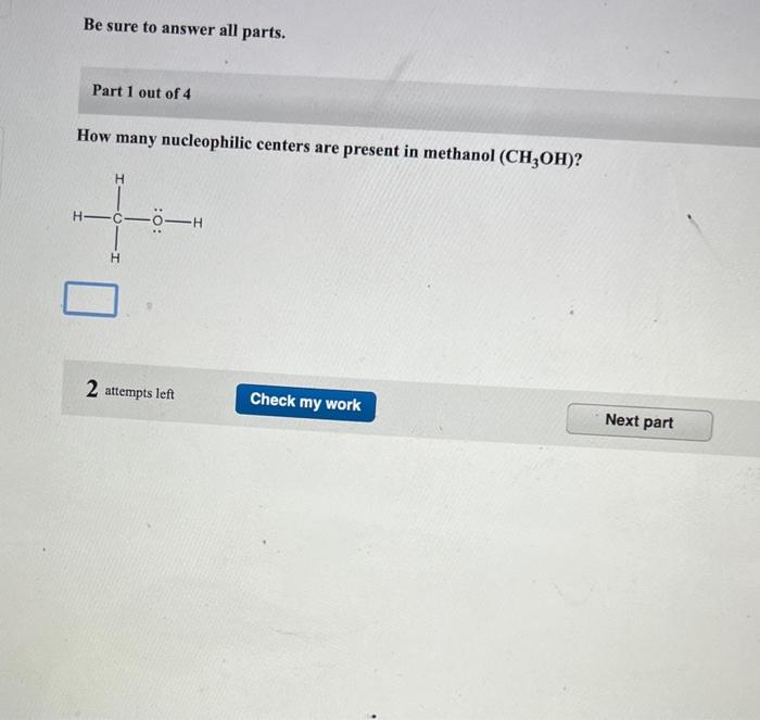 Solved Be sure to answer all parts. Part 1 out of 4 How many | Chegg.com