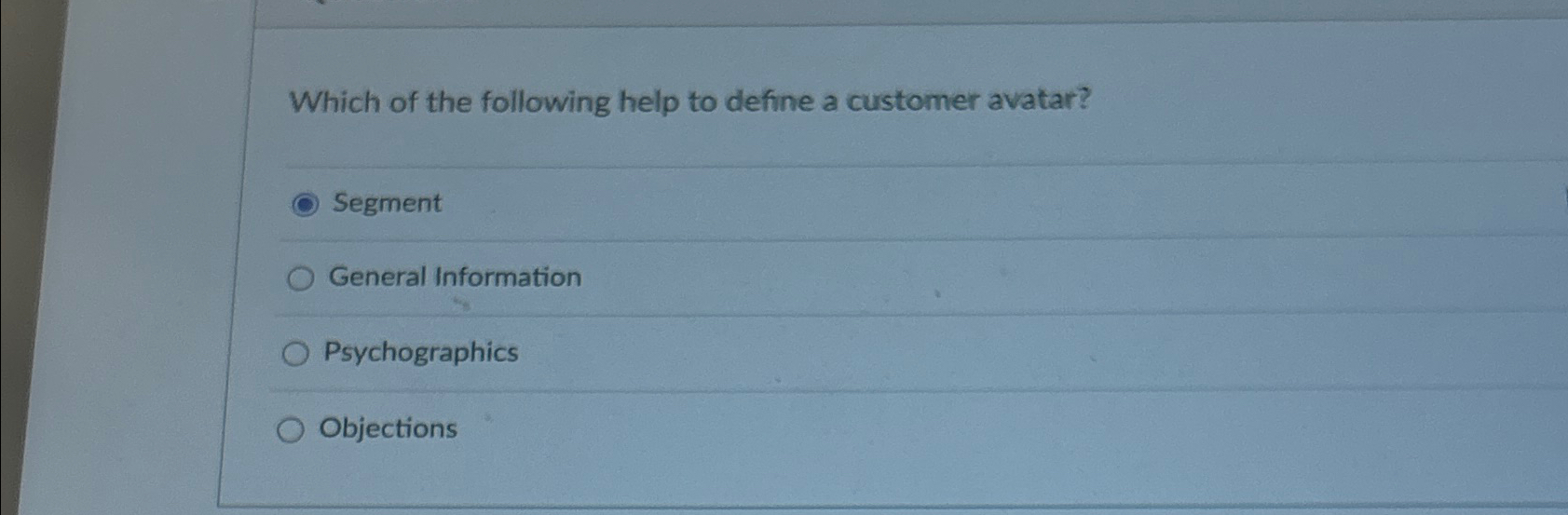 Solved Which of the following help to define a customer | Chegg.com