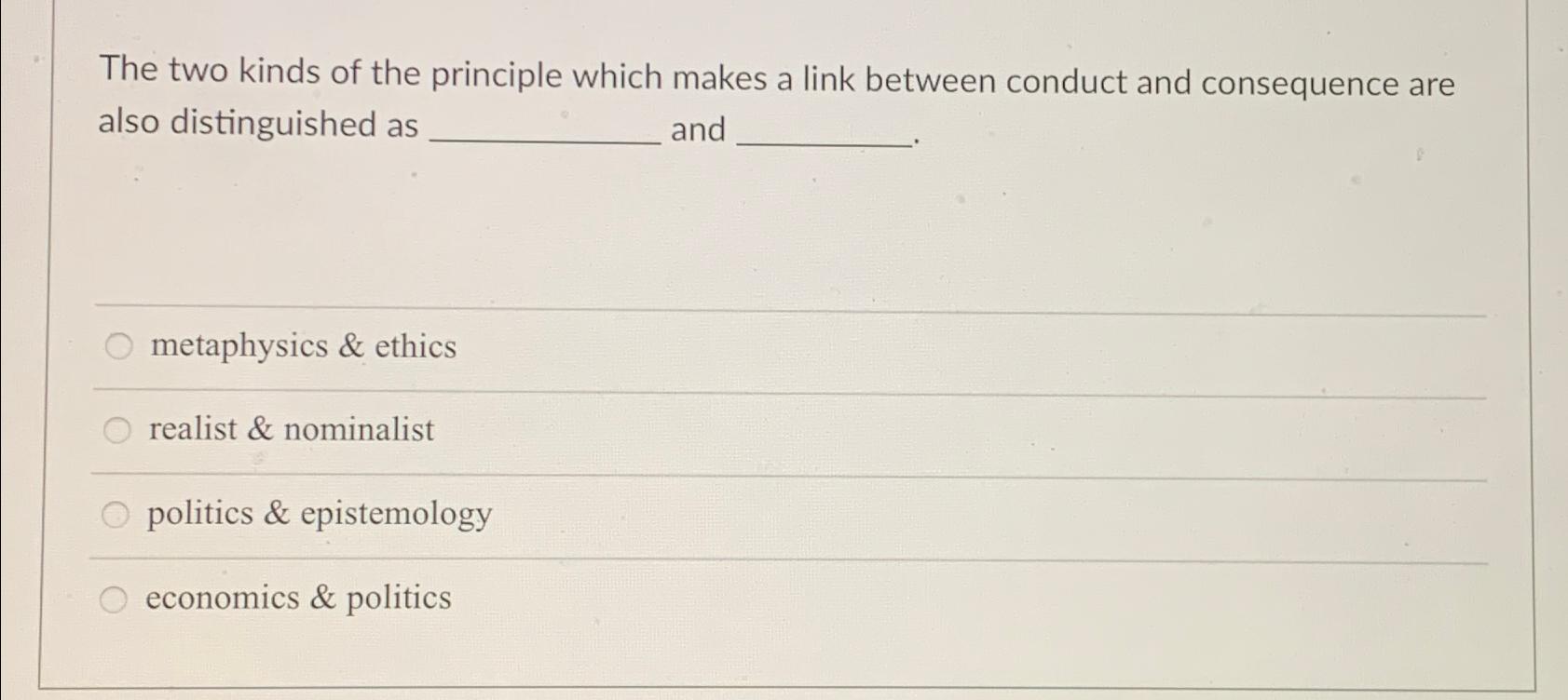 Solved The two kinds of the principle which makes a link | Chegg.com