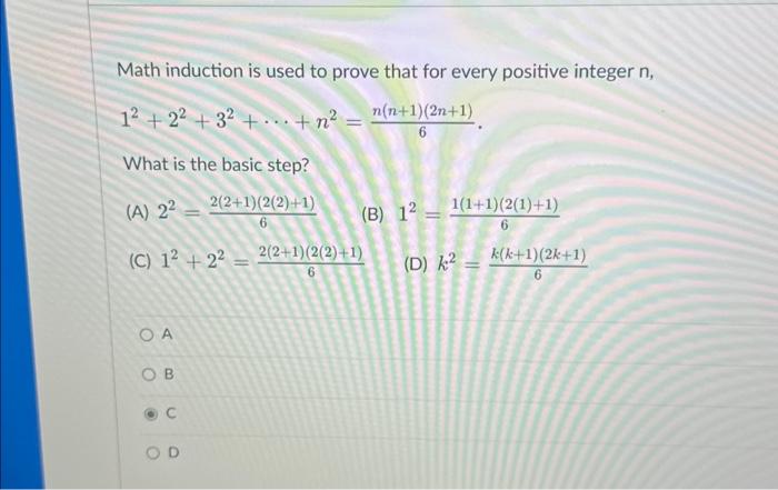 Solved Math induction is used to prove that for every | Chegg.com