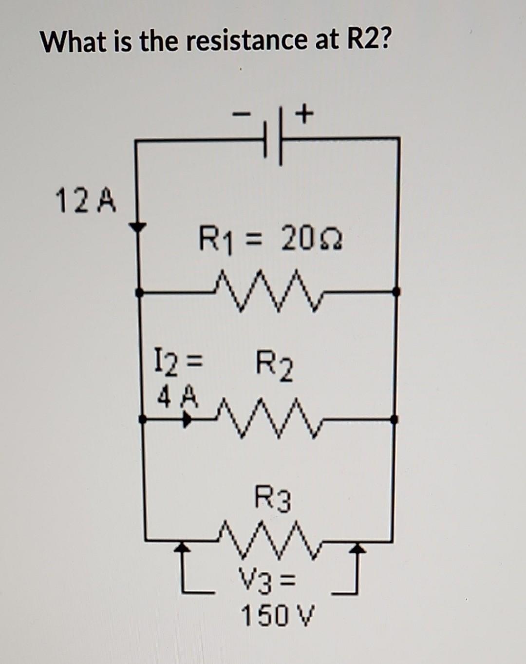 Solved What is the resistance at R2 ? | Chegg.com