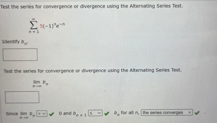Solved Test the series for convergence or divergence using | Chegg.com