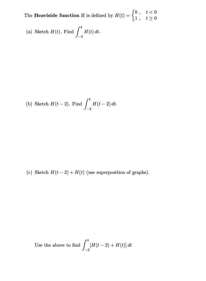 Solved The Heaviside function H ﻿is defined by | Chegg.com