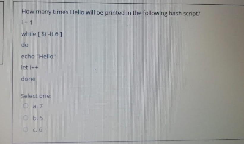 Solved How many times Hello will be printed in the following | Chegg.com