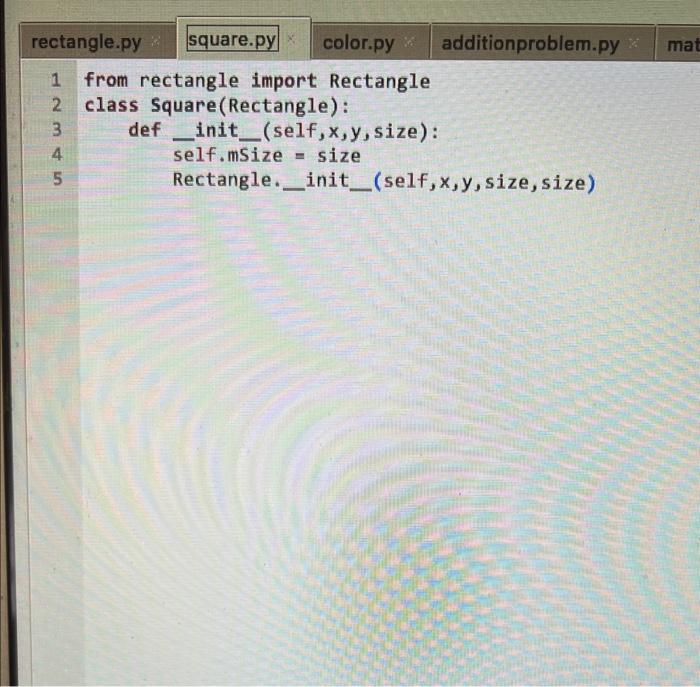 Solved Exercise: Square Get/Set Methods Description In this | Chegg.com