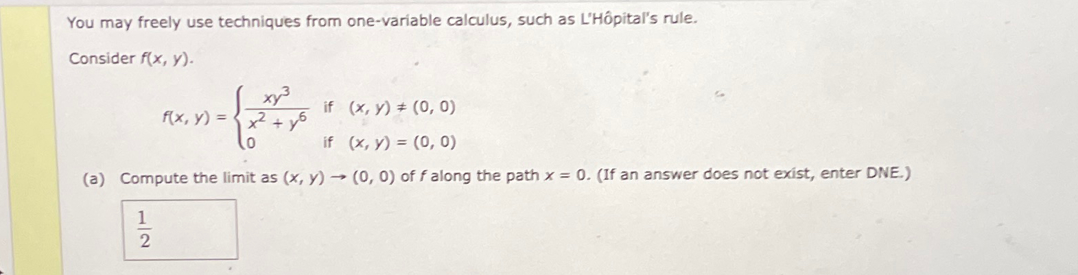 Solved You may freely use techniques from one-variable | Chegg.com