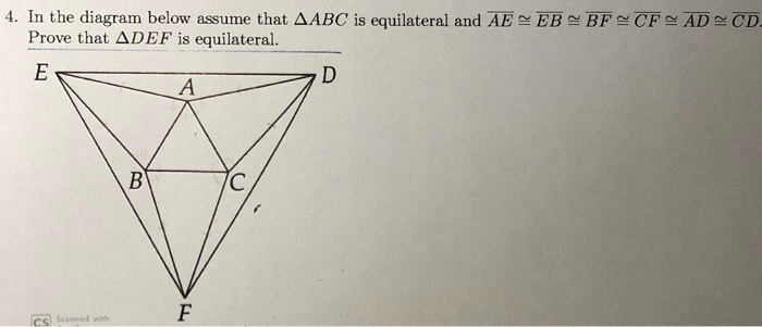 Solved CD 4. In the diagram below assume that AABC is | Chegg.com