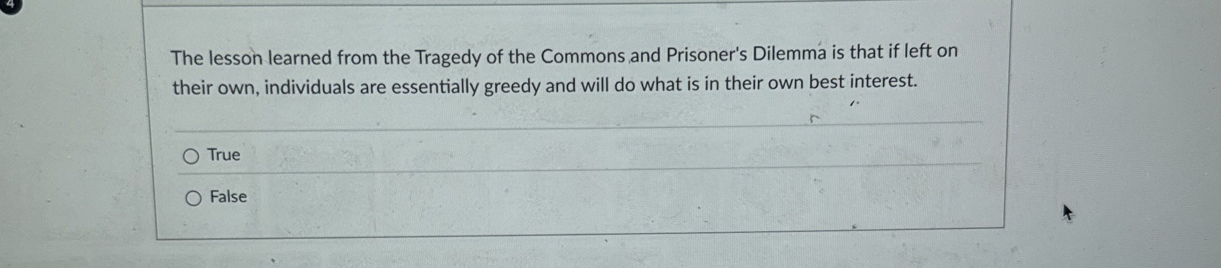 Solved The lesson learned from the Tragedy of the Commons | Chegg.com
