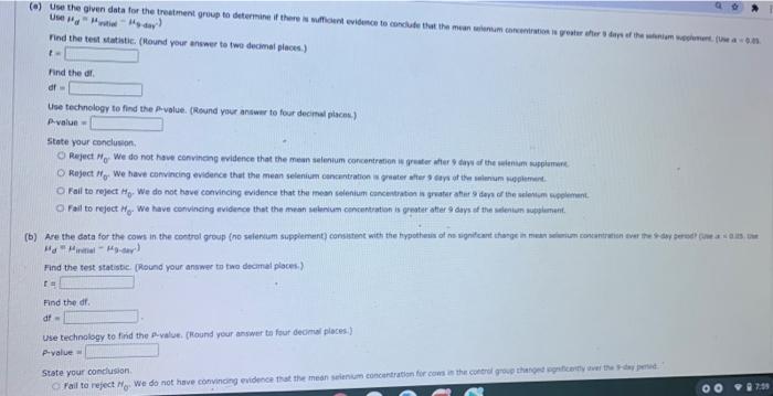 Solved A deficiency of the trace element selenium in the | Chegg.com