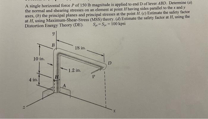 Solved A single horizontal force P of 150lb magnitude is | Chegg.com