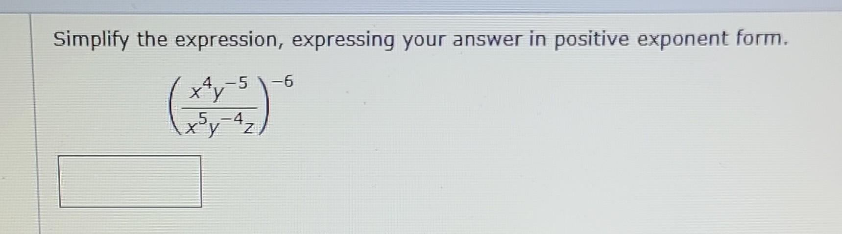 Solved Simplify the expression, expressing your answer in | Chegg.com