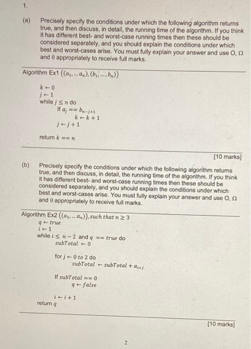 Solved (a) Precisely specify the conditions under which the | Chegg.com