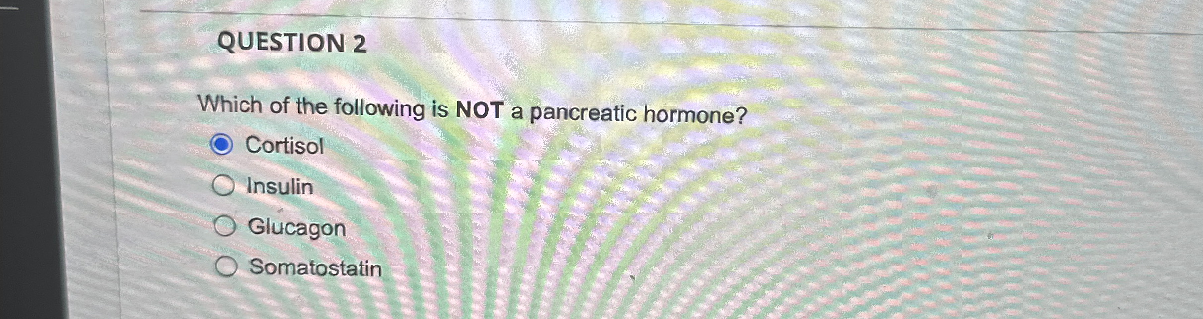 Solved QUESTION 2Which of the following is NOT a pancreatic | Chegg.com