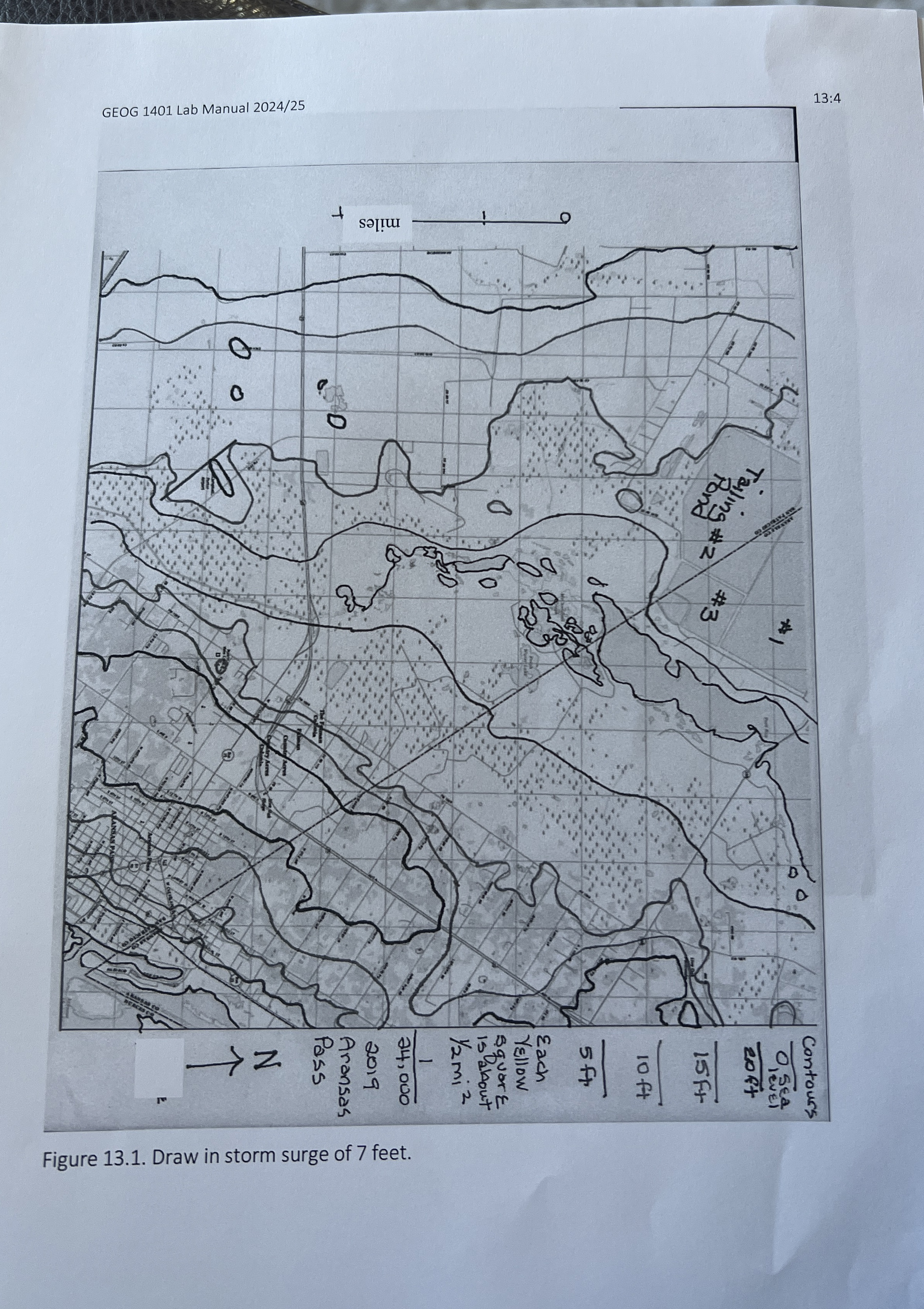Solved by an EXPERT GEOG 1401 ﻿Lab Manual 2024/25Figure 13.1. ﻿Draw in ...