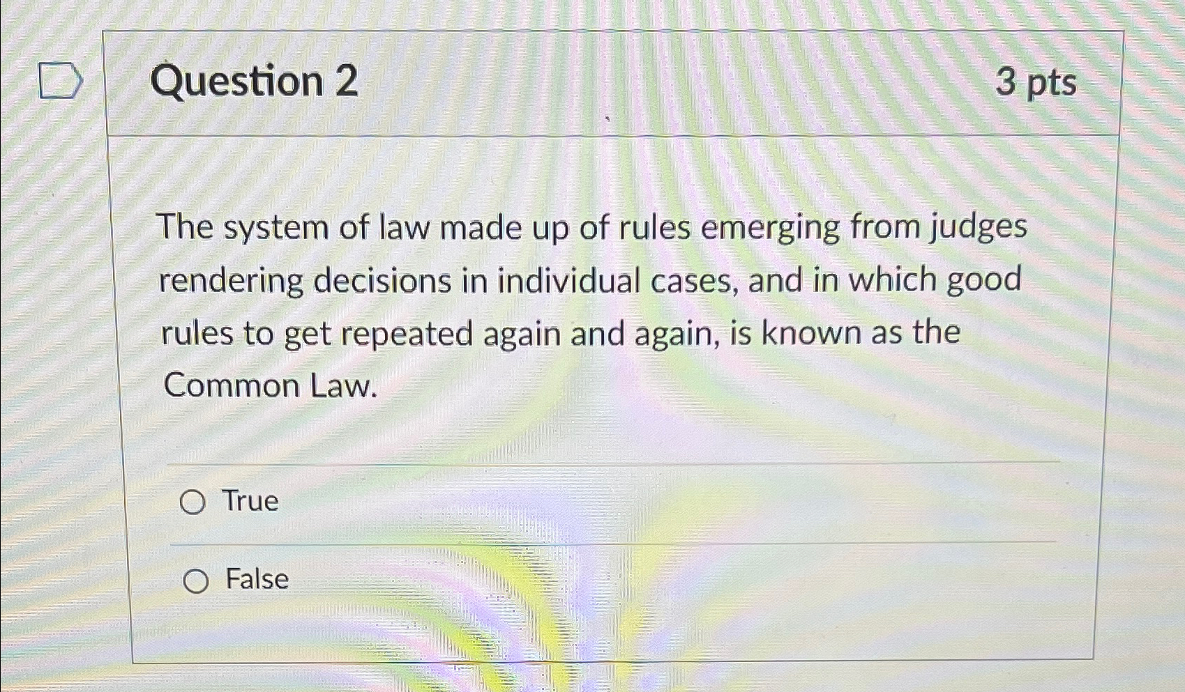 Solved Question 23ptsThe system of law made up of rules | Chegg.com