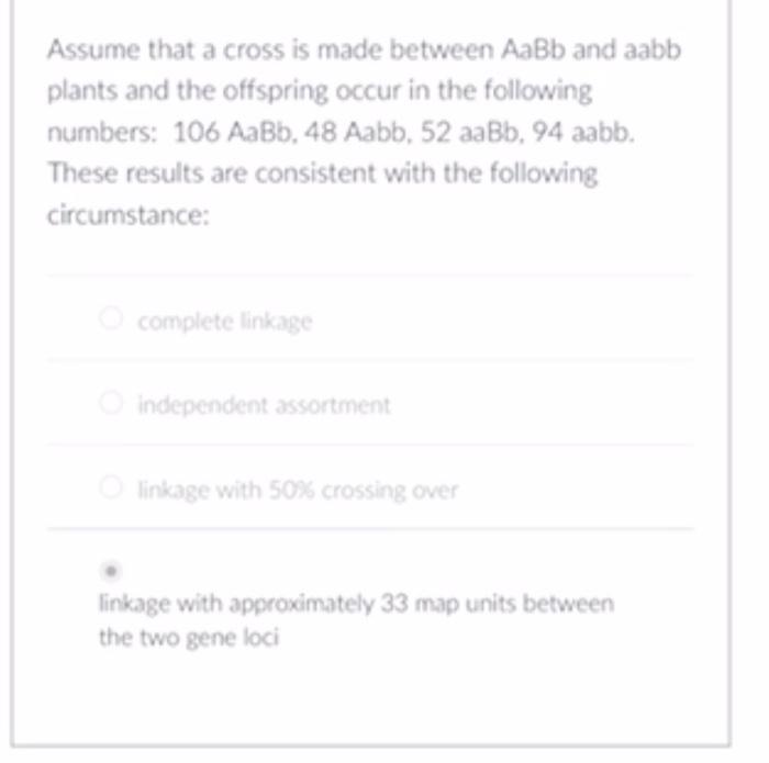 Solved Assume that a cross is made between AaBb and aabb | Chegg.com