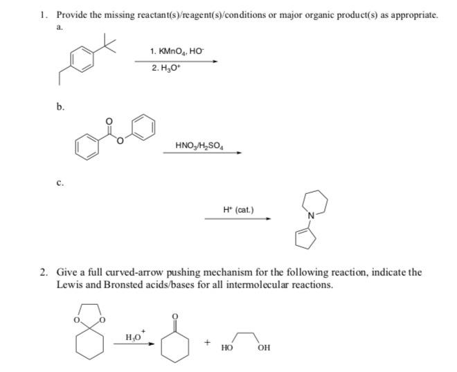 Solved 1. Provide the missing | Chegg.com