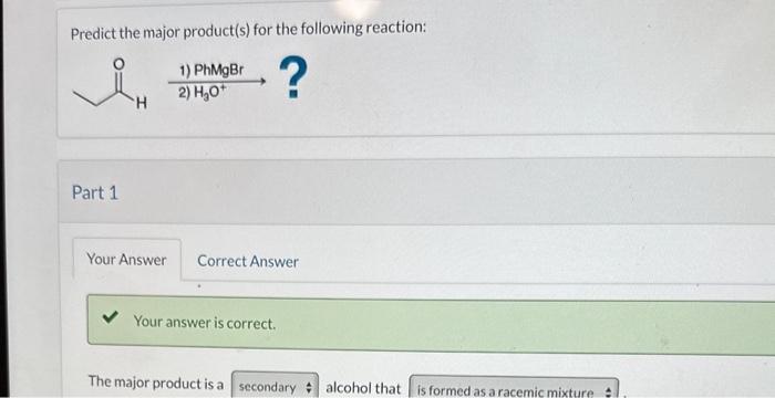 Solved Select the major product.Predict the major product(s) | Chegg.com