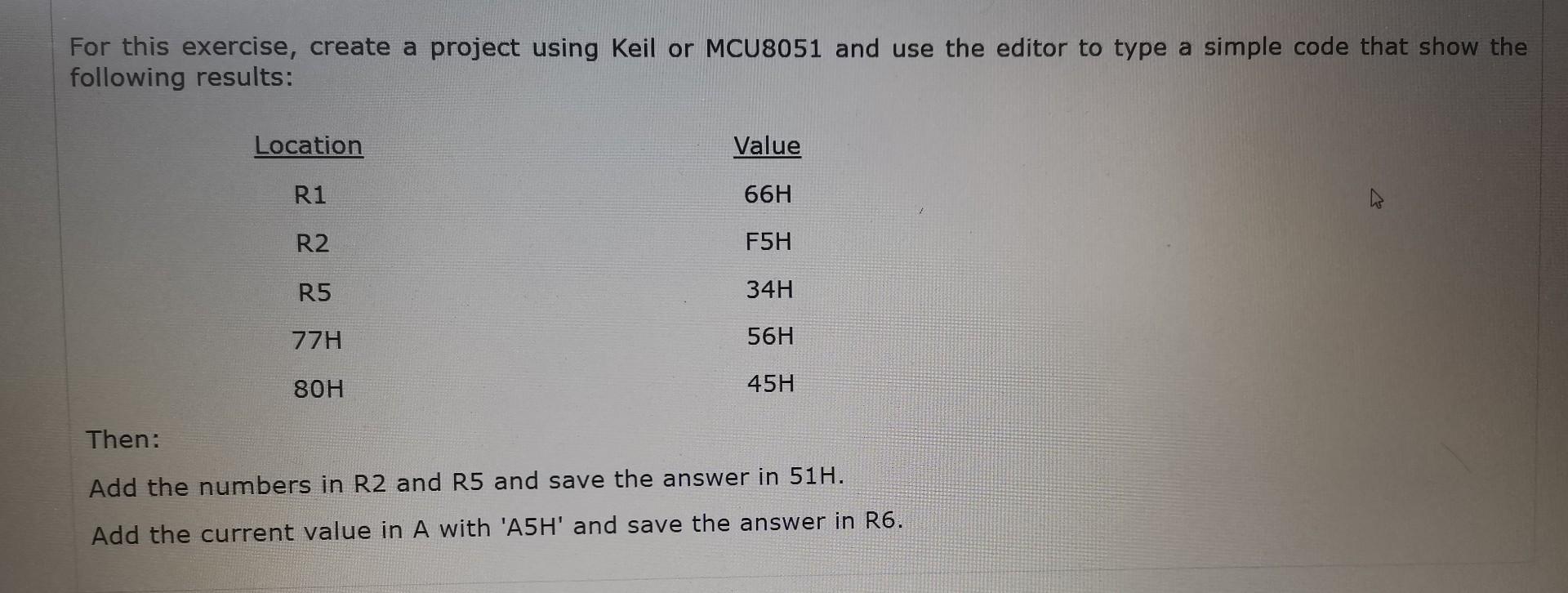Solved how to do by using keil uVision or MCU 8051 software? | Chegg.com