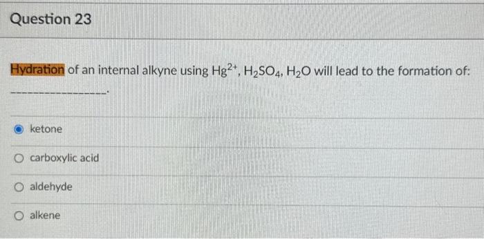 Solved Hydroboration-oxidation of an terminal alkyne using | Chegg.com