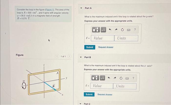 Solved Consider the loop in the figure (Figure 1). The area | Chegg.com