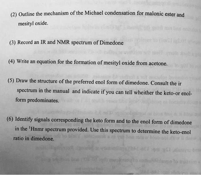 Solved (2) Outline the mechanism of the Michael condensation | Chegg.com