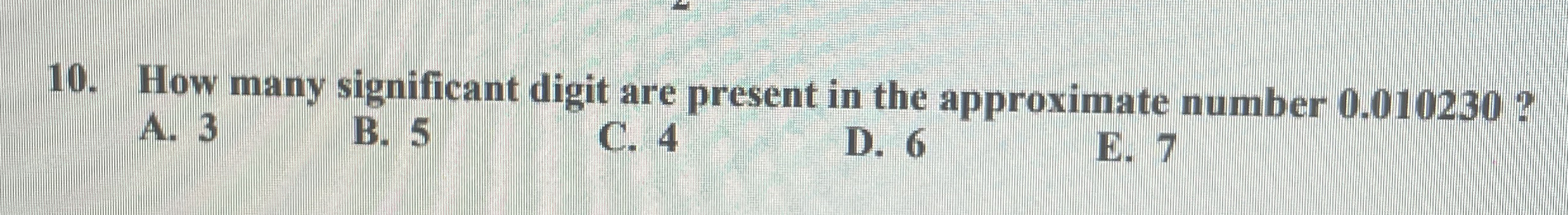 Solved How many significant digit are present in the | Chegg.com