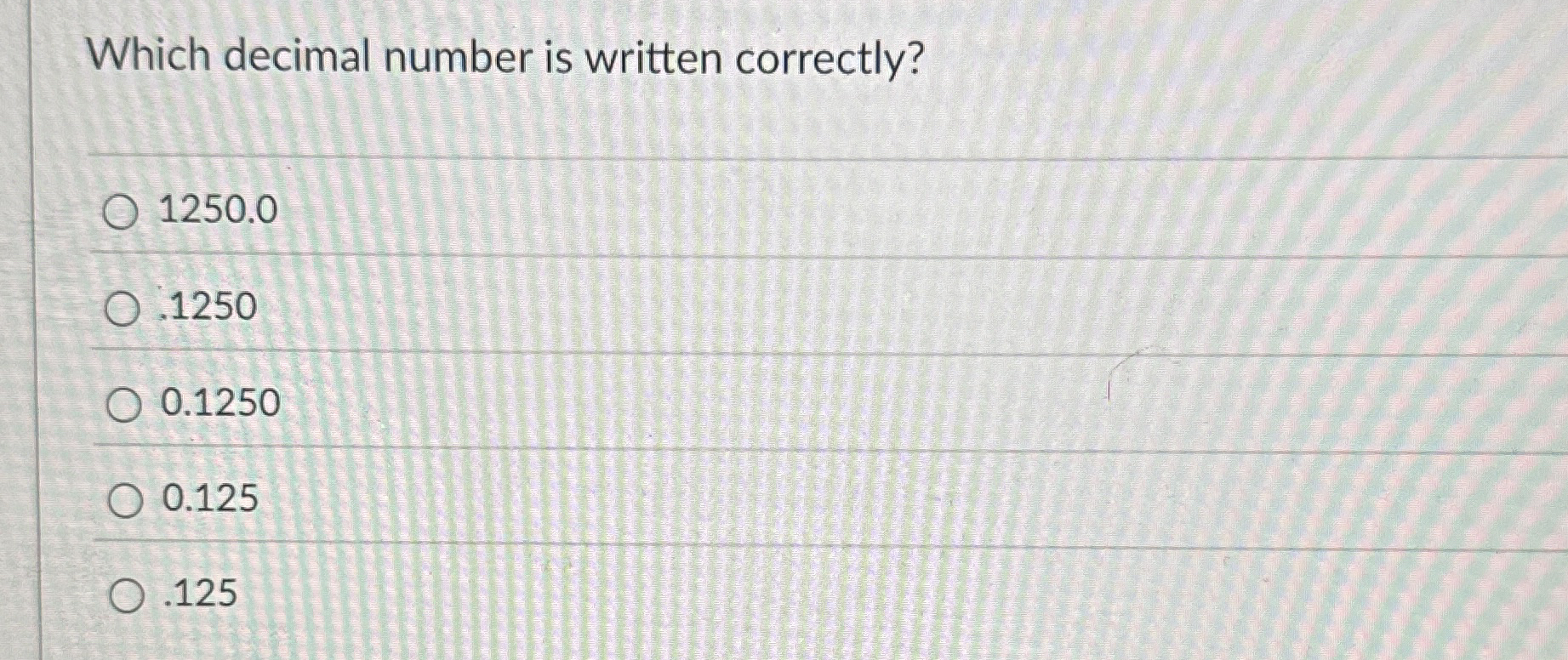 Solved Which decimal number is written | Chegg.com