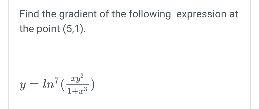 Solved Find the gradient of the following expression at the | Chegg.com