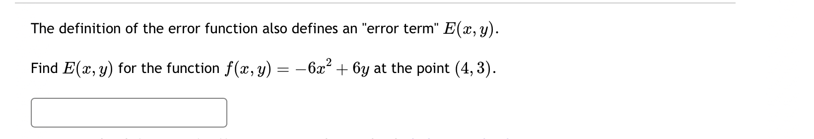 Solved The definition of the error function also defines an | Chegg.com