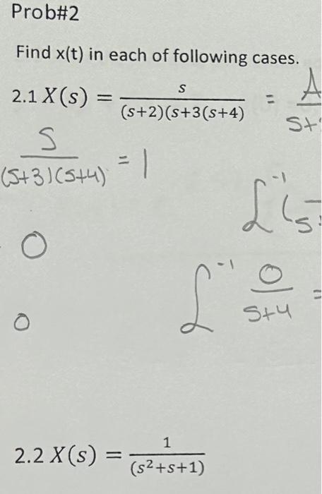 Solved Find x(t) in each of following cases. | Chegg.com