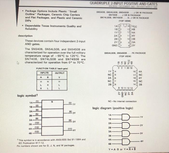 Solved AND/OR GATES OBJECTIVES: 11 Examine characteristics | Chegg.com