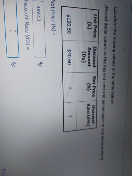 Solved Calculate the missing values in the table below: | Chegg.com