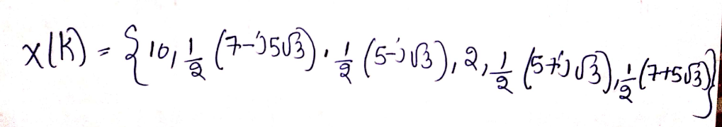 Solved Q2) ﻿Using the DFT sequence x(k) ﻿for 0≤k≤5 ﻿computed | Chegg.com